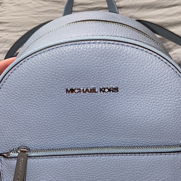 Michael Kors | Bags | Michael Kors Pale Blue Adina Backpack | Poshmark